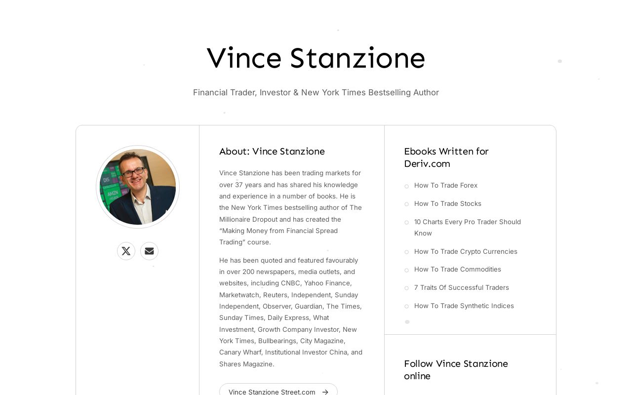 Vince Stanzione Financial Trader & NYT Best Selling Author Millionaire ...